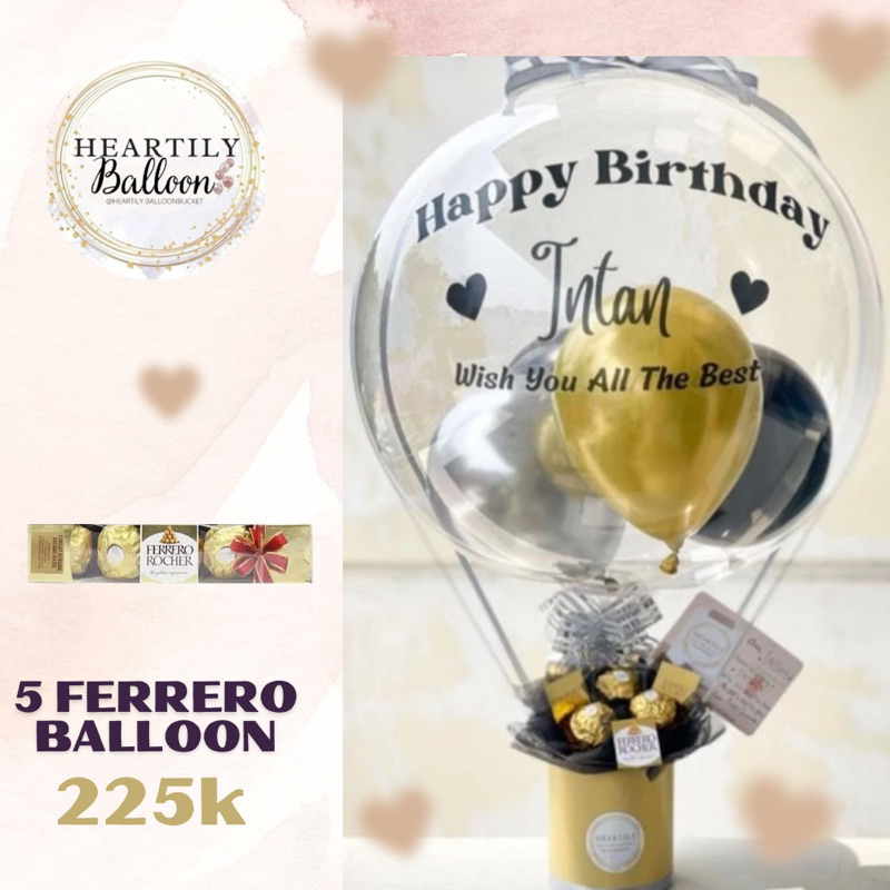 Jual [Ready JKT] VALENTINE FERERO Balloon Bucket Buket Balon Snack ...