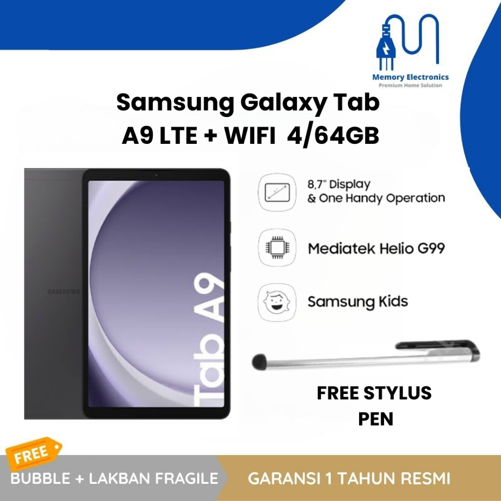 Jual SAMSUNG GALAXY TAB A9 & A9+ WIFI LTE GARANSI RESMI SEIN BARU ORI ...