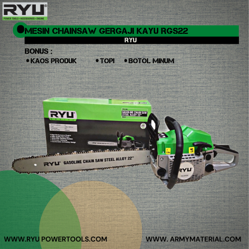 Jual Mesin Chainsaw RGS22 RYU Original Mesin Gergaji Kayu Mesin Potong ...