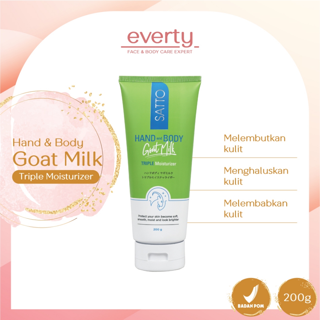 Jual Satto Hand & Body Goat Milk Triple Moisturizer 200 gr | Shopee ...