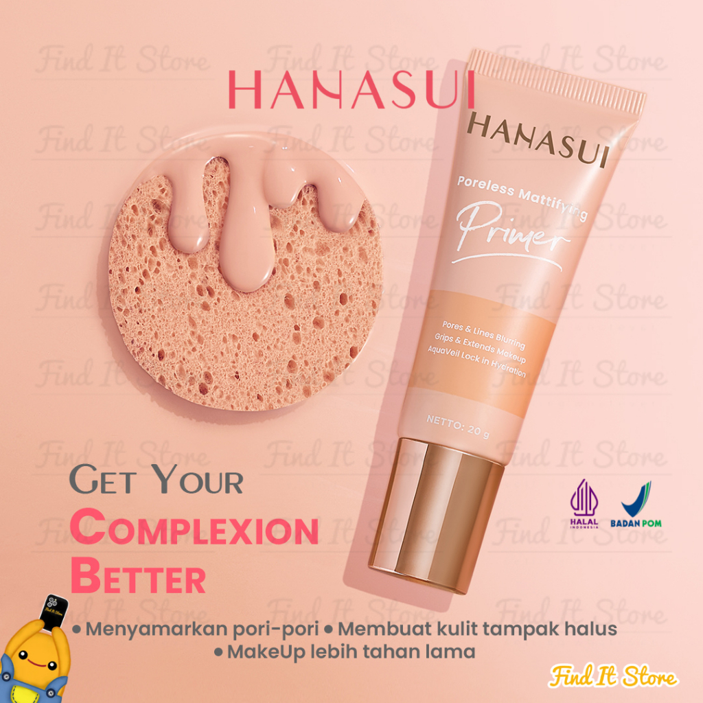 Jual Hanasui Poreless Mattifying Primer 20gr | Pores & Lines Blurring ...