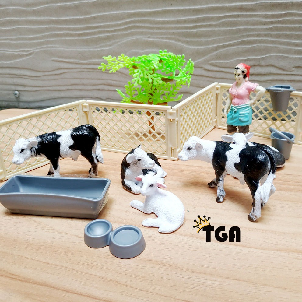 Jual TGA Animals Farm Collection YH58 Mainan Hewan Ternak Sapi Domba ...