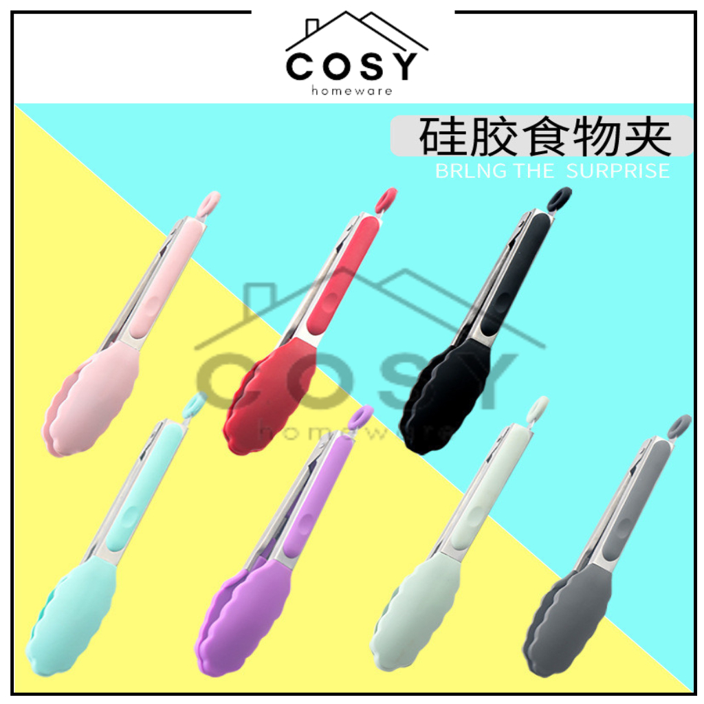 Jual COSY Penjepit Makanan Silicone Stainless / Capitan Salad Buah ...