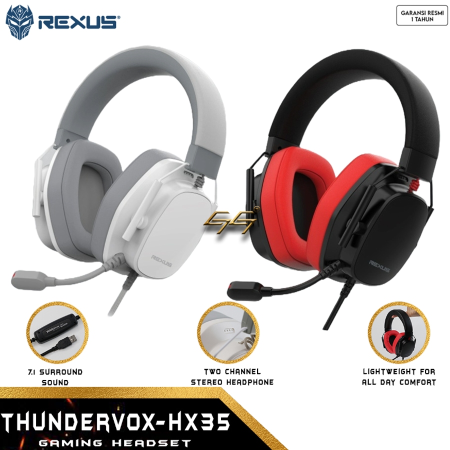 Jual Rexus Thundervox HX35 HX-35 Headset Gaming Headphone | Shopee ...
