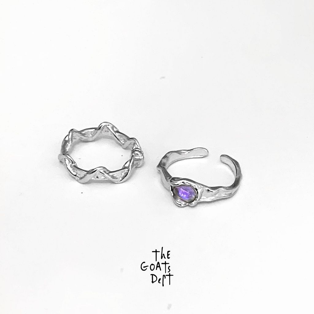 Jual The Goats Dept - Nami Holo Thorns Moon Ring Set Original / tgd953 cincin model batu bulan ...