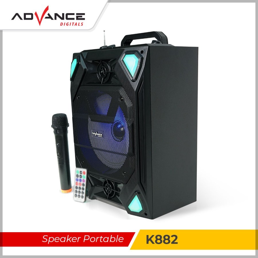 Jual Speaker Bluetooth Advance K882 Salon Aktif Portabel 8" 1 Mic | Shopee Indonesia