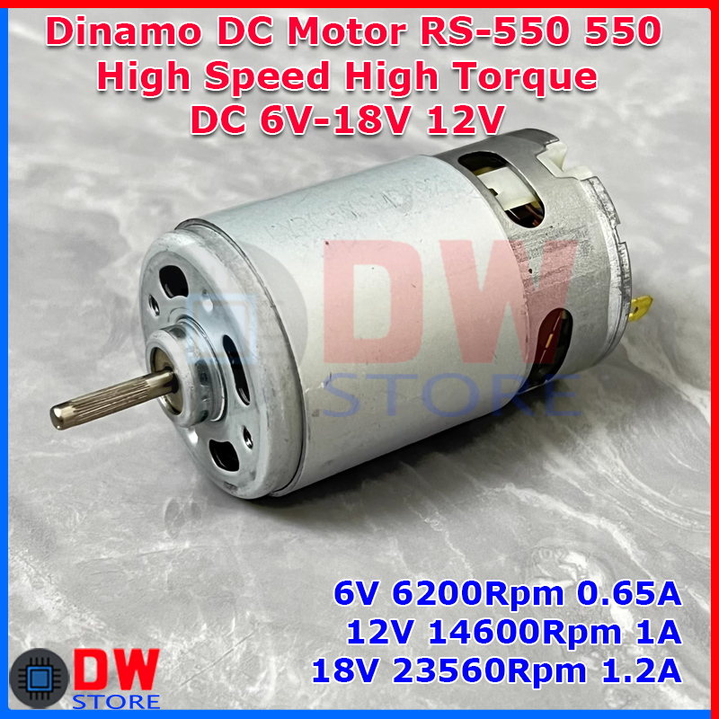 Jual Dinamo DC Motor RS-550 550 6V-18V 12V High RPM Speed High Torque | Shopee Indonesia