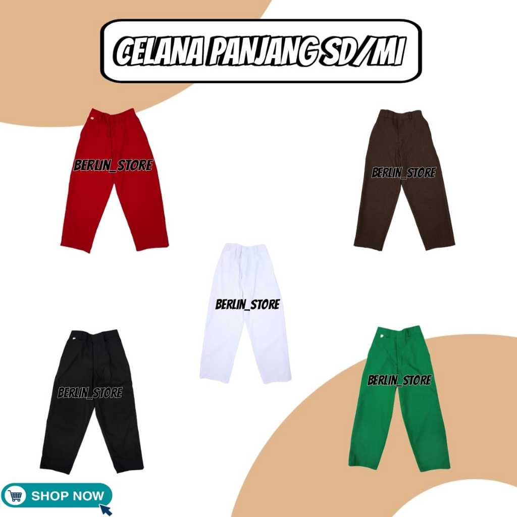 Jual CELANA PANJANG Sekolah SD Laki SD Seragam Sekolah Merah | Shopee Indonesia