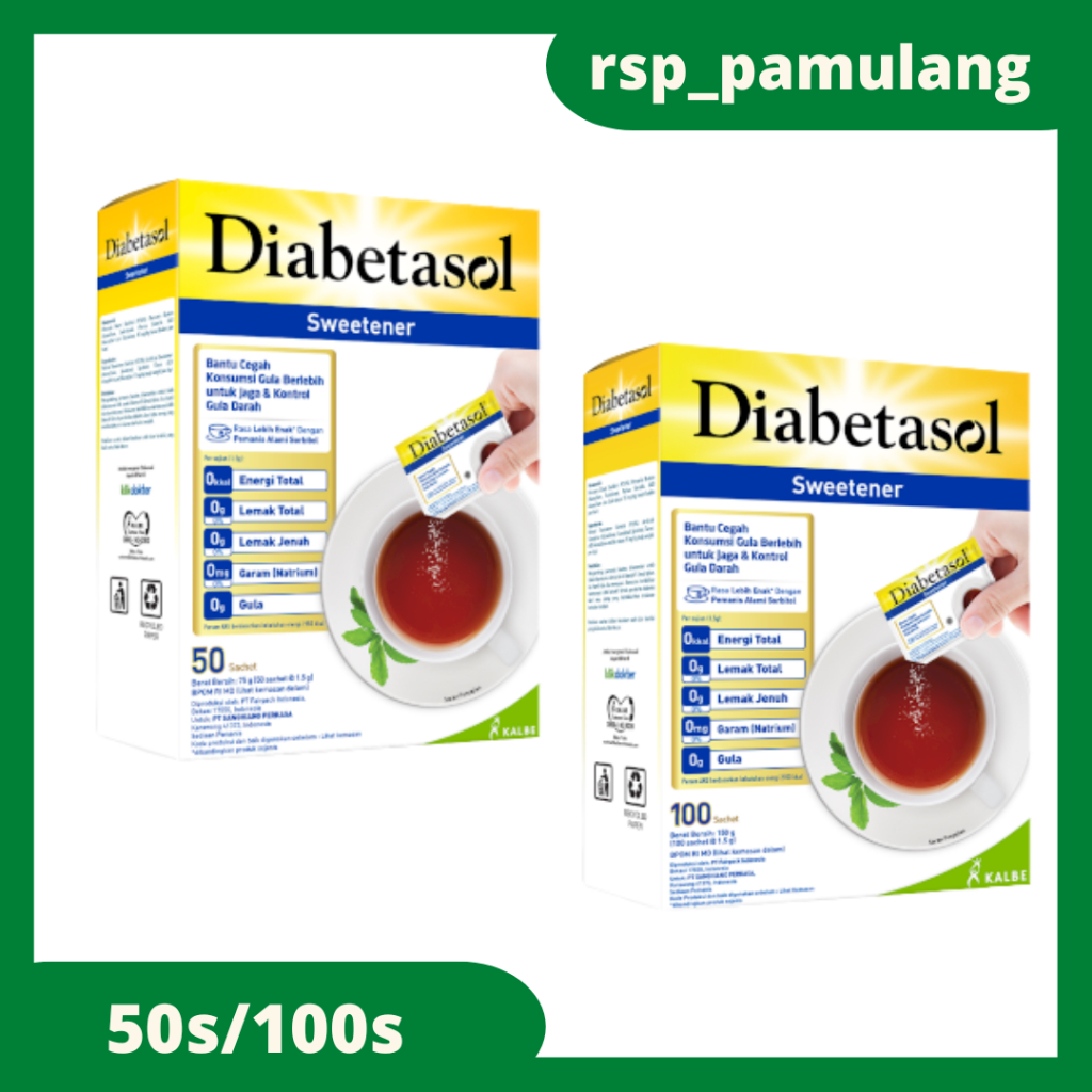 Jual Diabetasol Sweetener 50 sachet/100 sachet | Shopee Indonesia