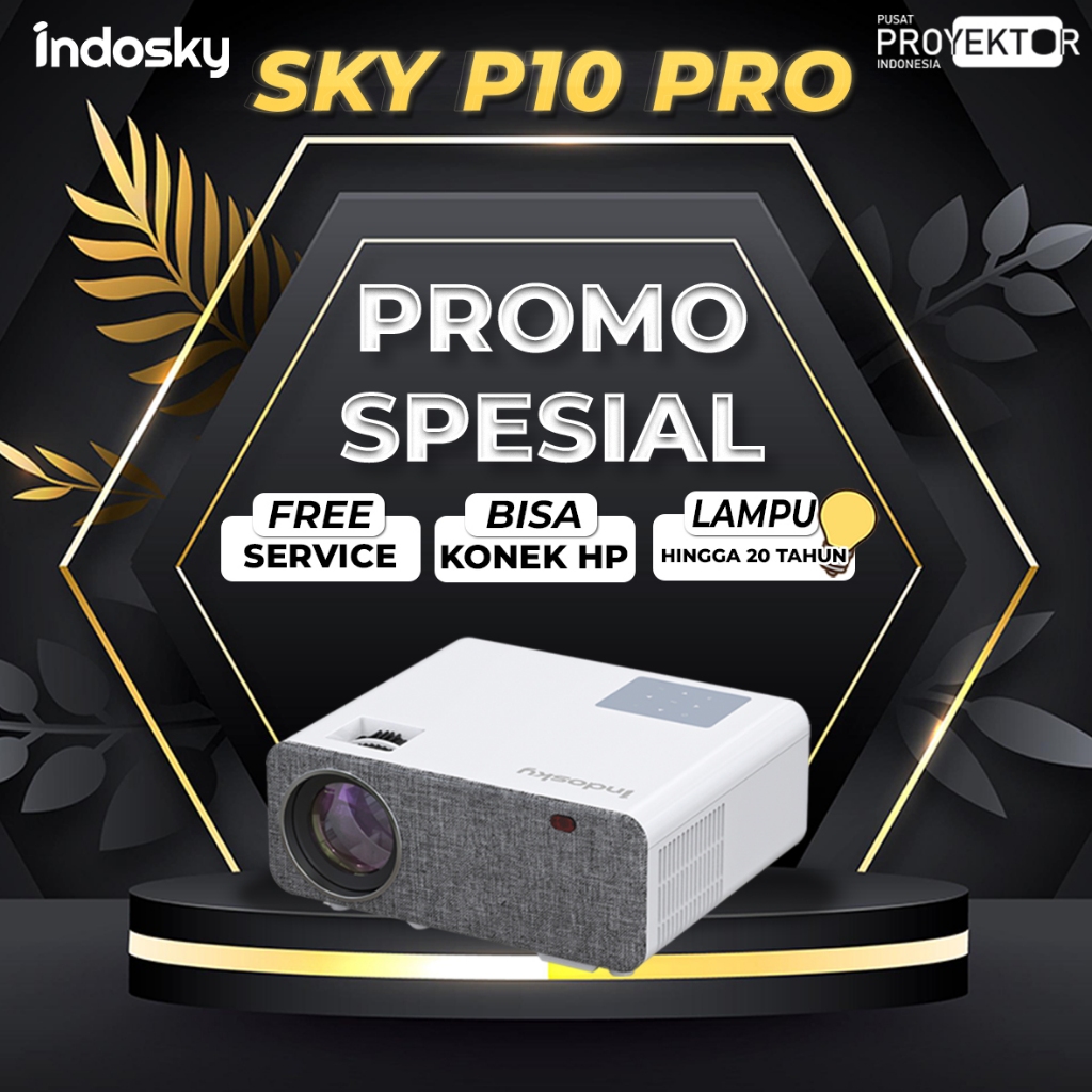 Jual Pusat Proyektor Indonesia - Proyektor Android Indosky P10 300 ANSI ...