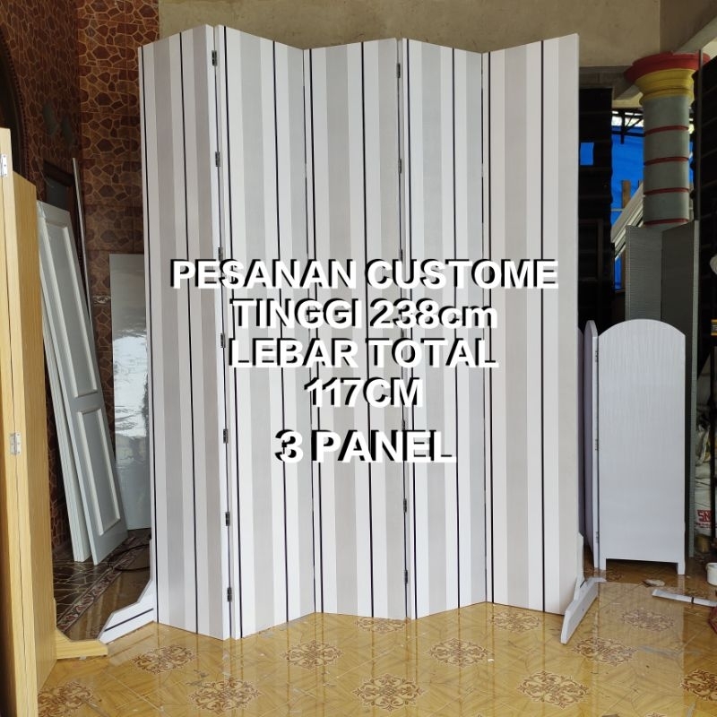 Jual partisi ruangan tipe N4 custome 3 panel | Shopee Indonesia