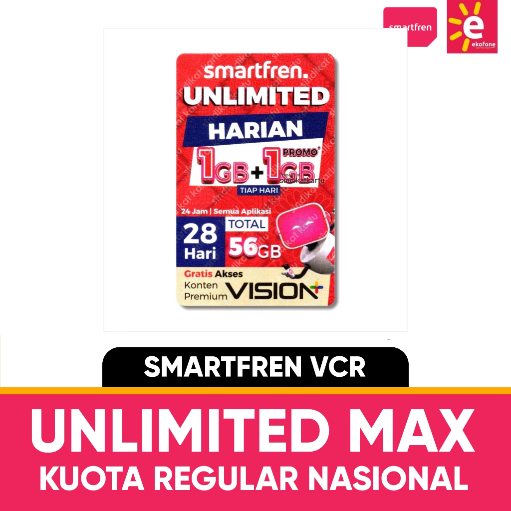 Jual SMARTFREN UNLIMITED MAX 28HARI (2GB/HARI) (VCR) | Shopee Indonesia