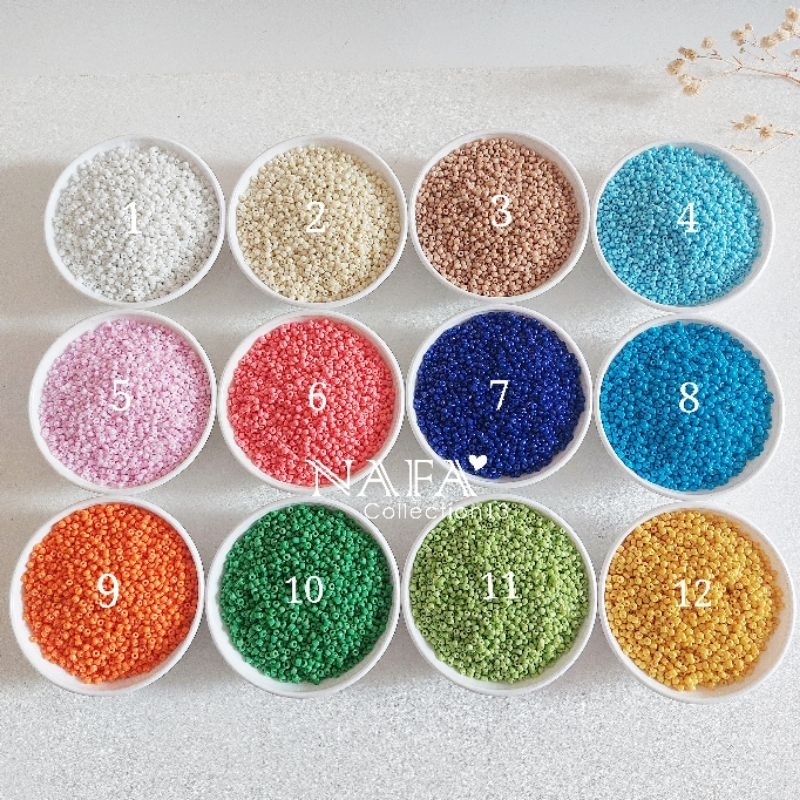 Jual (20gram) Mote payet pasir 12/0 (2mm) | Shopee Indonesia