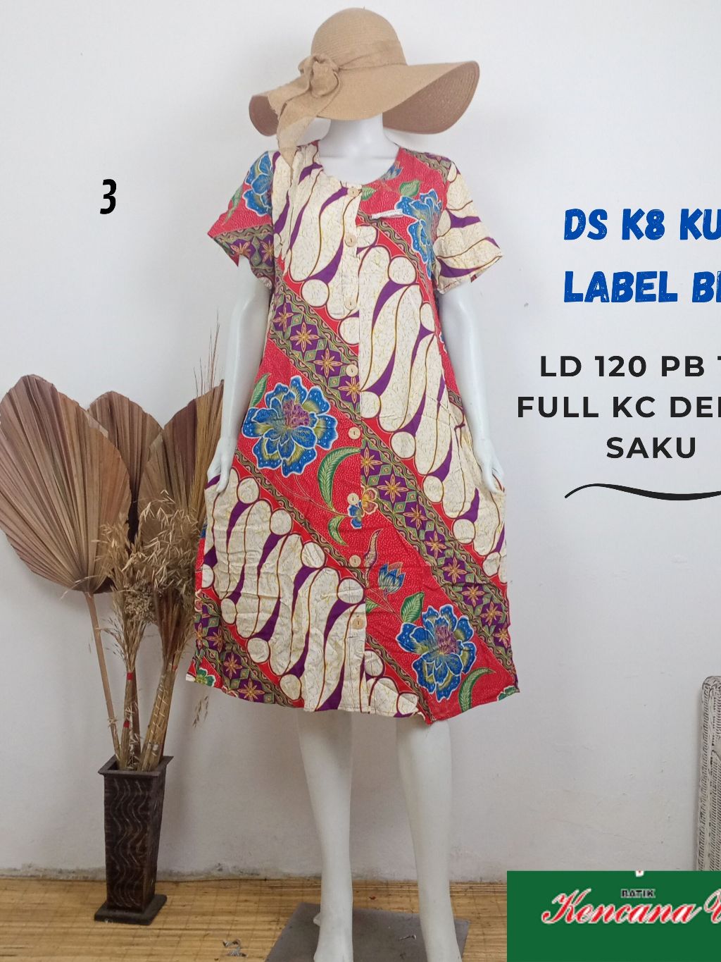 Jual Daster Kencana Ungu Asli Label Biru DS K8 KUB Full Kancing ...