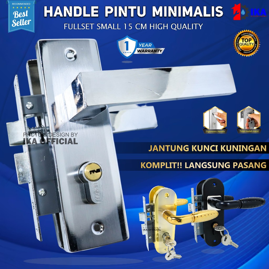 Jual Kunci Pintu Kecil Top Safety Lock Komplit | Royale Series | 15CM ...