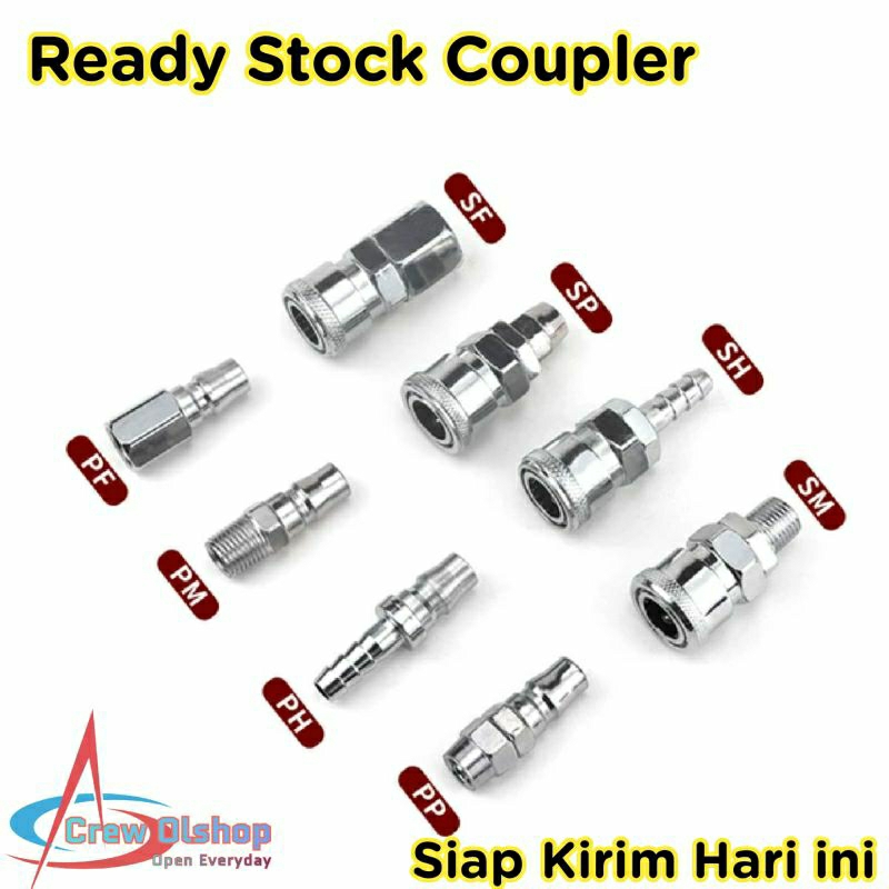 Jual Quick coupler sambungan selàng spray gun kompresor angin Coupler ...