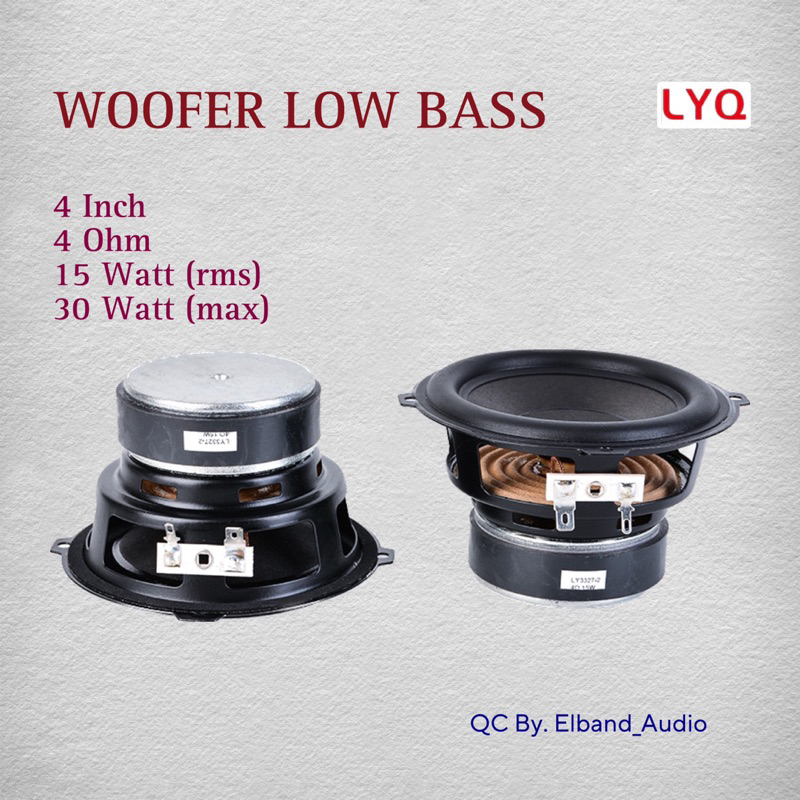 Jual 1pcs Woofer Low Bass Long Stroke | Speaker 4inch Subwoofer 4inch ...