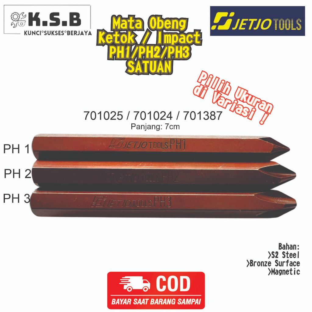 Jual Mata Obeng Ketok / impact SATUAN (S2) PH1 / PH2 / PH3 / Impact ...