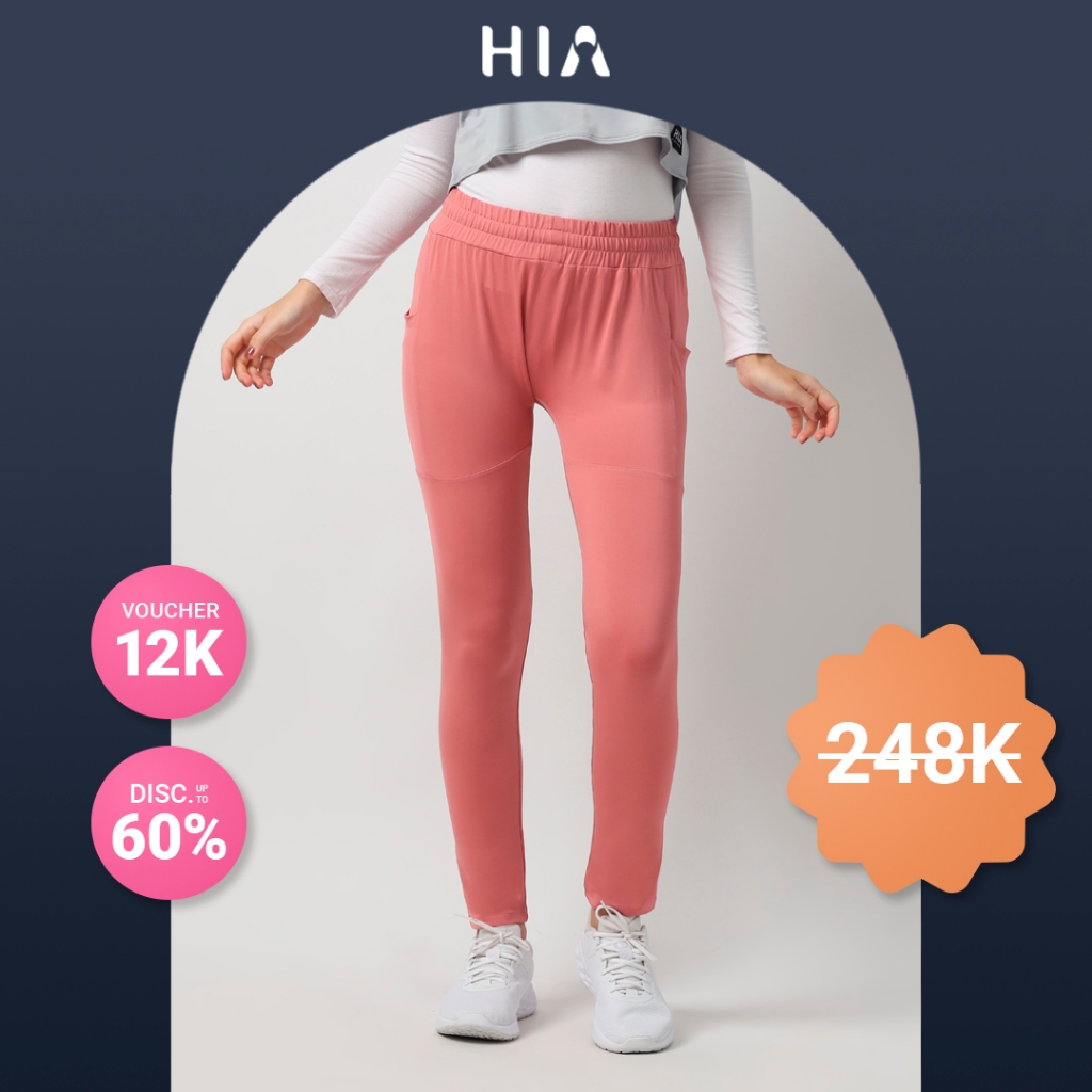 Jual HIA Everywear Heina Legging Celana Olahraga Wanita Warna Pink ...