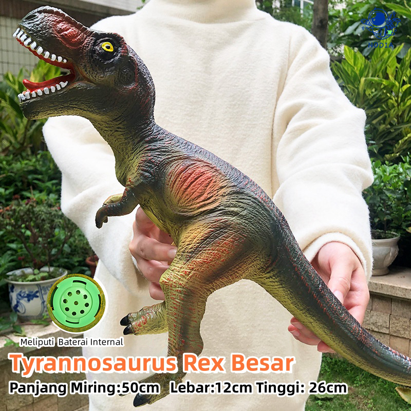 Jual NODIA Simulasi mainan dinosaurus plastik lunak Tyrannosaurus Rex ...