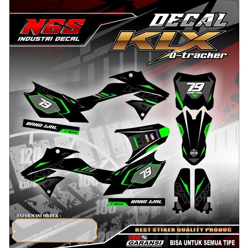 Jual decal dtracker - sticker decal kawasaki dtracker - decal presisi ...