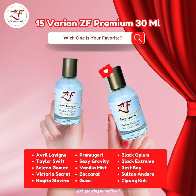 Jual (DISTRIBUTOR RESMI)Parfum Premium by ZF 30 ML 100% Original / ZF ...