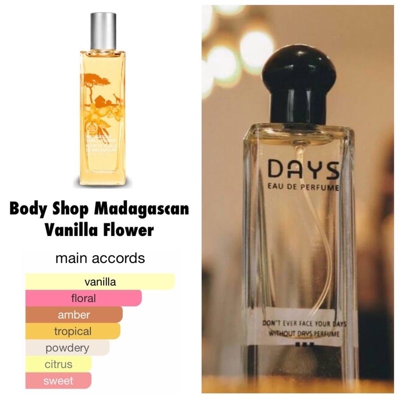 Jual Days Parfum Inspired by Mada gascan Vanilla Flower | Shopee Indonesia
