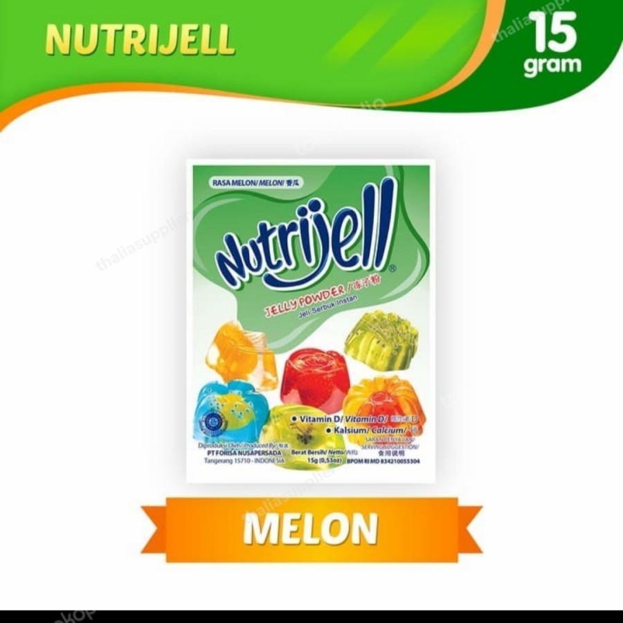 Jual NUTRIJELL MELON 15GR X 1 PCS JELLY POWDER RASA MELON KEMASAN ...