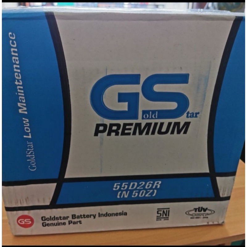 Jual Aki Mobil GS Premium N50Z (60Ah) Accu Basah | Shopee Indonesia
