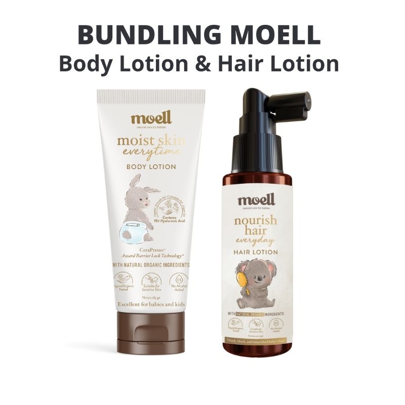 Jual Bundling Body Lotion Moell dan Hair Lotion Moell | Shopee Indonesia