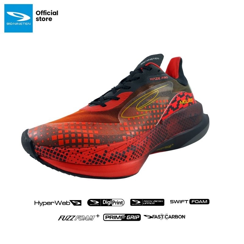 Jual 910 Nineten HAZE PRO SE MGL Sepatu Lari Carbon Plate - Merah/Hitam ...