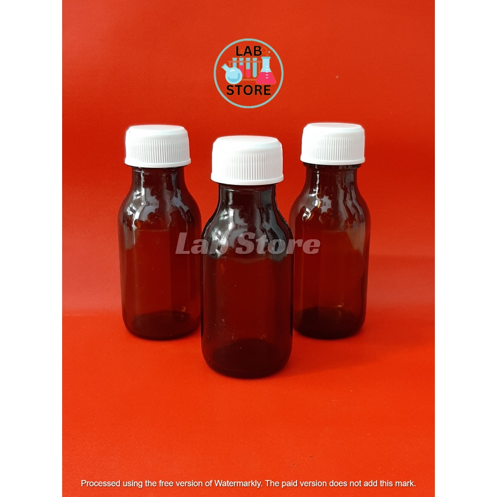 Jual Botol Sirup 60ml / Botol Sirup Coklat 60ml / Botol Sirup Kaca Amber Coklat / Botol Sirup ...