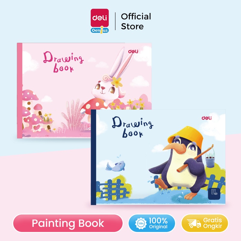Jual Deli Drawing Book / Buku Gambar 20 Lembar Kertas Tebal 73377 ...