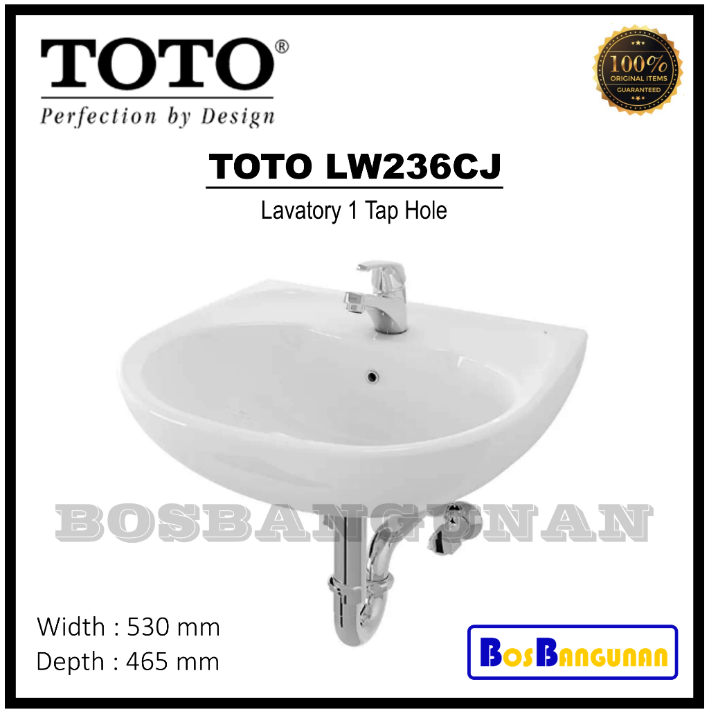 Jual Wastafel Gantung TOTO LW236CJ / Wall Hung Lavatory TOTO LW 236 CJ / Wastafel TOTO LW236CJ ...