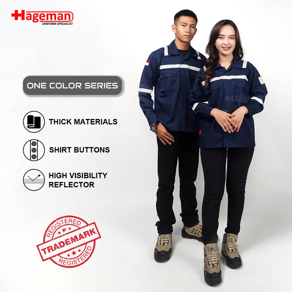 Jual Hageman - Wearpack Safety Atasan Warna Biru Dongker / Navy ...
