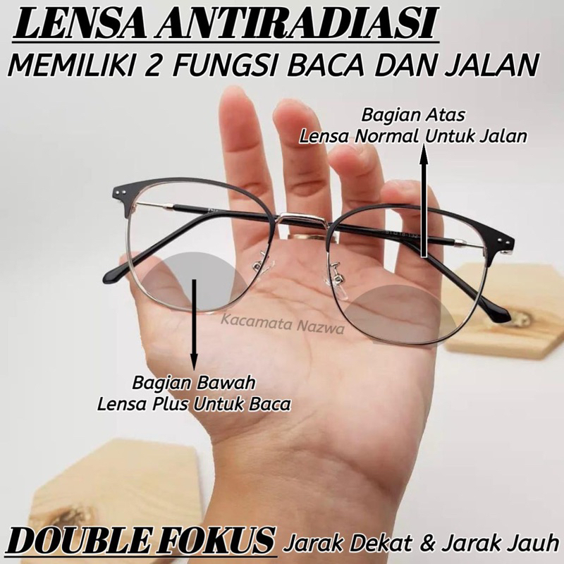 Jual Kacamata lensa double 1924 Lensa bagian atas normal lensa bagian ...