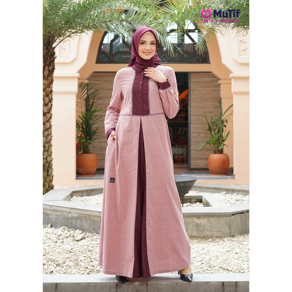 Jual MUtif Baju Dress Gamis Terlaris Terbaru Kalyla Old Rose - Fashion ...