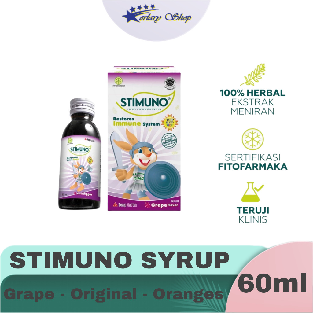 Jual Stimuno Syrup 60ml & 100ml Rasa Original, Jeruk dan Anggur ...