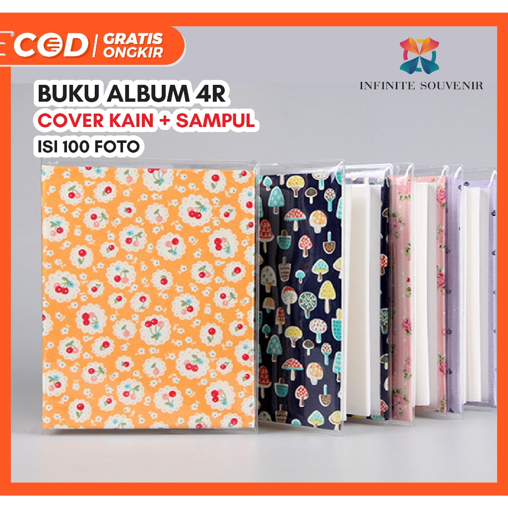 Jual [FREE SAMPUL MIKA] ALBUM COVER KAIN 4R 100 Foto / Collection Book ...