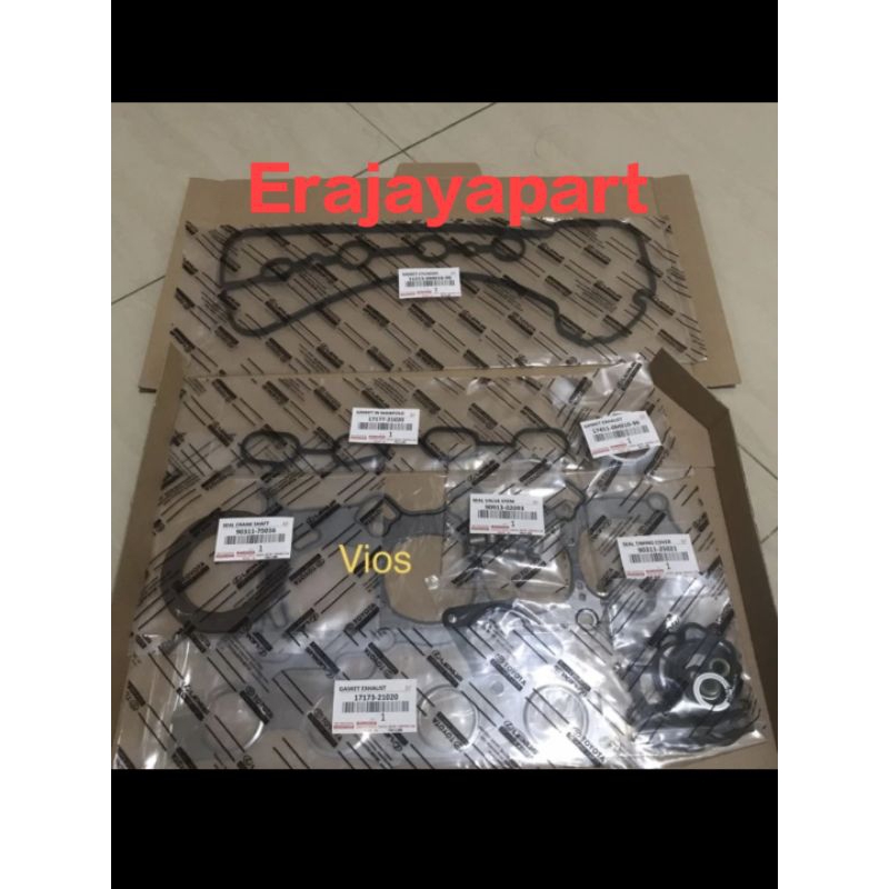 Jual paking set packing full set vios packing full set vios gen 1 2 3 grafit asbes plat original ...