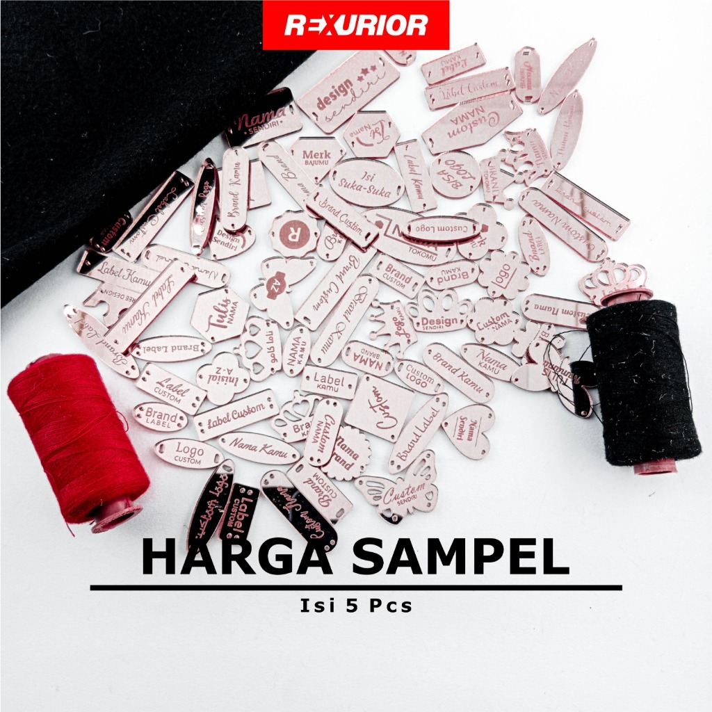 Jual Label Akrilik Rose Gold ( HARGA SAMPEL ) Hijab, Tas, Mahar ...