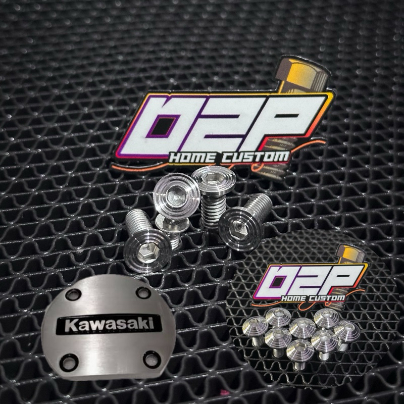 Jual baut cover blok ninja rr,ss,r ,cover blok kopling ninja stainless ...