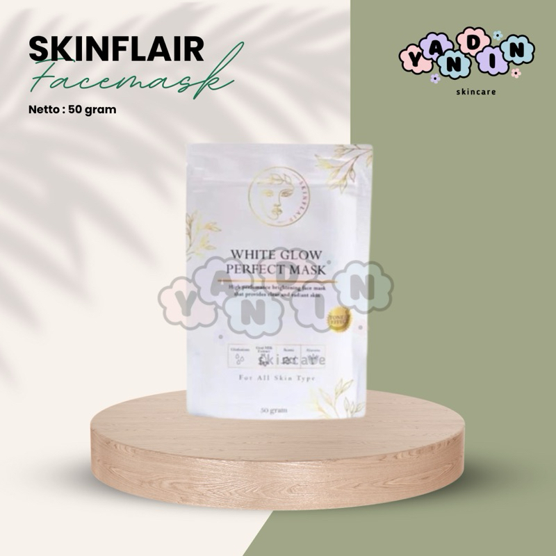 Jual ♥𝐑𝐄𝐀𝐃𝐘♥ [FREE GIFT] WHITE GLOW PERFECT MASK by SKINFLAIR | masker ...