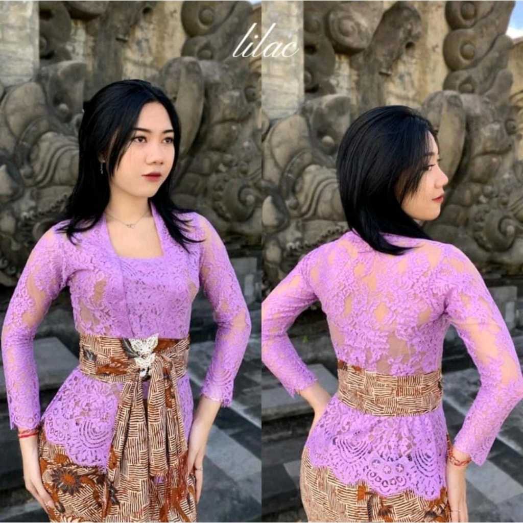 Jual (TERLARIS) Kebaya Brokat bali Sofia, Atasan Kebaya kutu baru, Kebaya borkat Bali tanpa ...