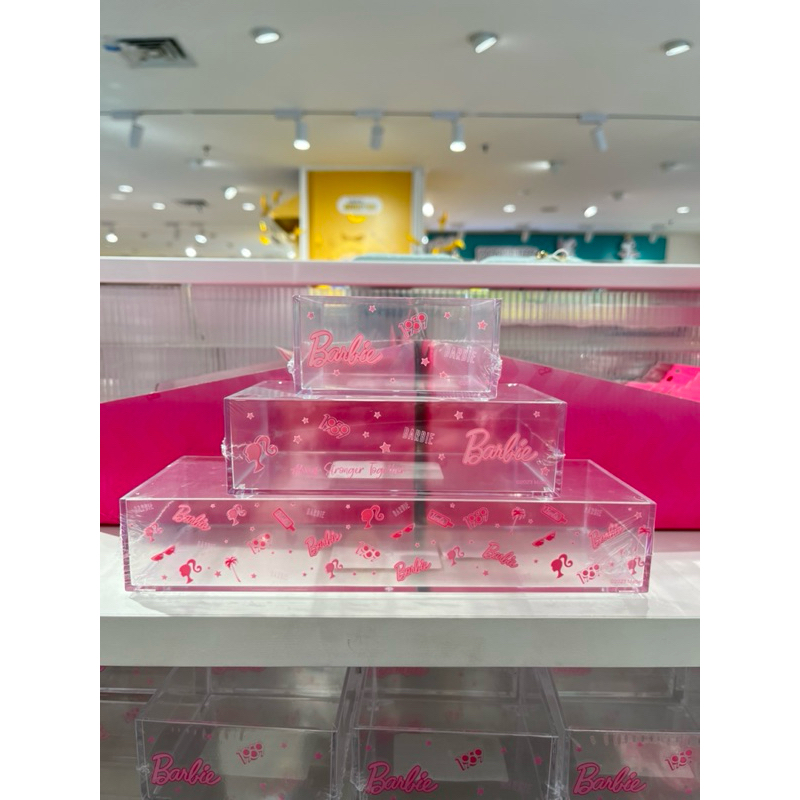 Jual Miniso x Barbie‼️ Organizer Box / Penyimpanan Storage Transparant ...