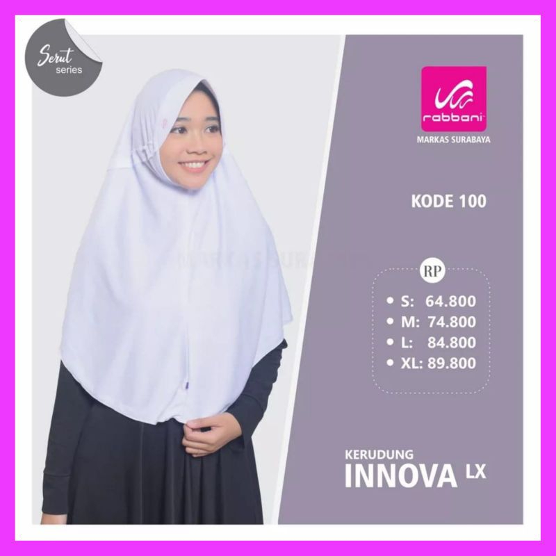 Jual Kerudung Rabbani Innova LX (serut tertutup) Warna Sekolah | Shopee Indonesia