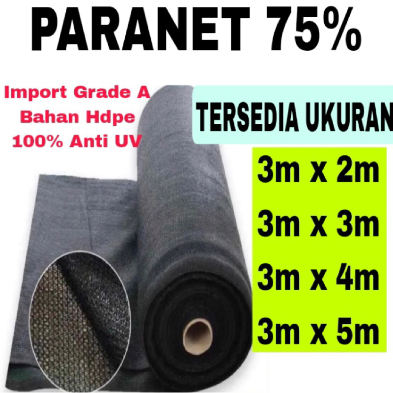 Jual Jaring Paranet 75% Shading Net | Anti UV | Grade A Berbagai Macam ...