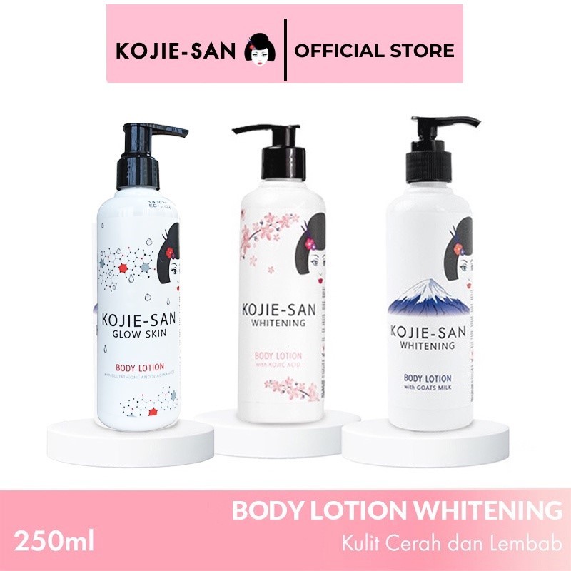 Jual KOJIE-SAN Whitening Body Lotion Goat's Milk Kojic Acid Glow Skin Pemutih Dan Pelembab Badan ...