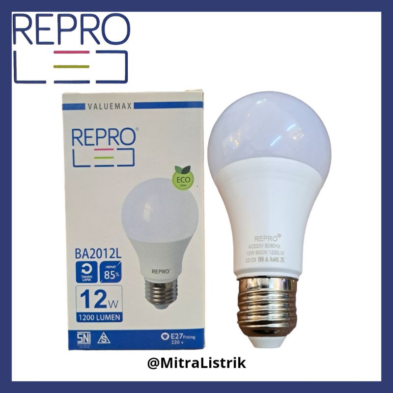 Jual LAMPU LED BULB 12W 6000K ( COOL DAYLIGHT) PUTIH - REPRO | Shopee ...