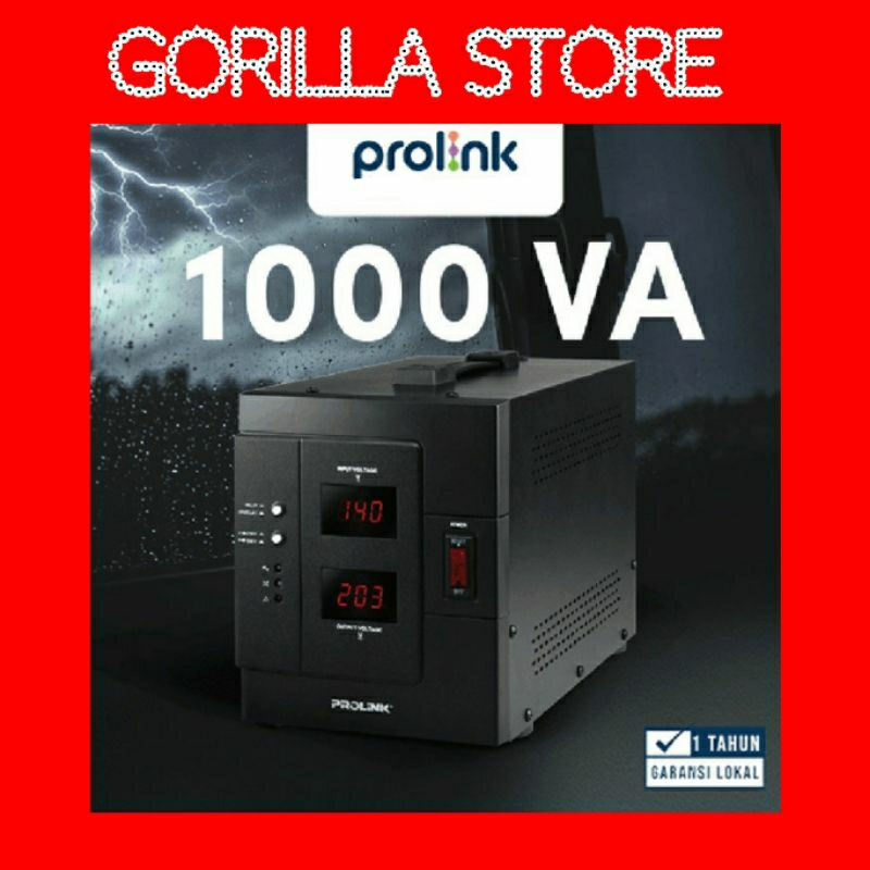 Jual Stabilizer PROLINK PVR1000D AVR Relay Controlled PVR Series 1000VA ...